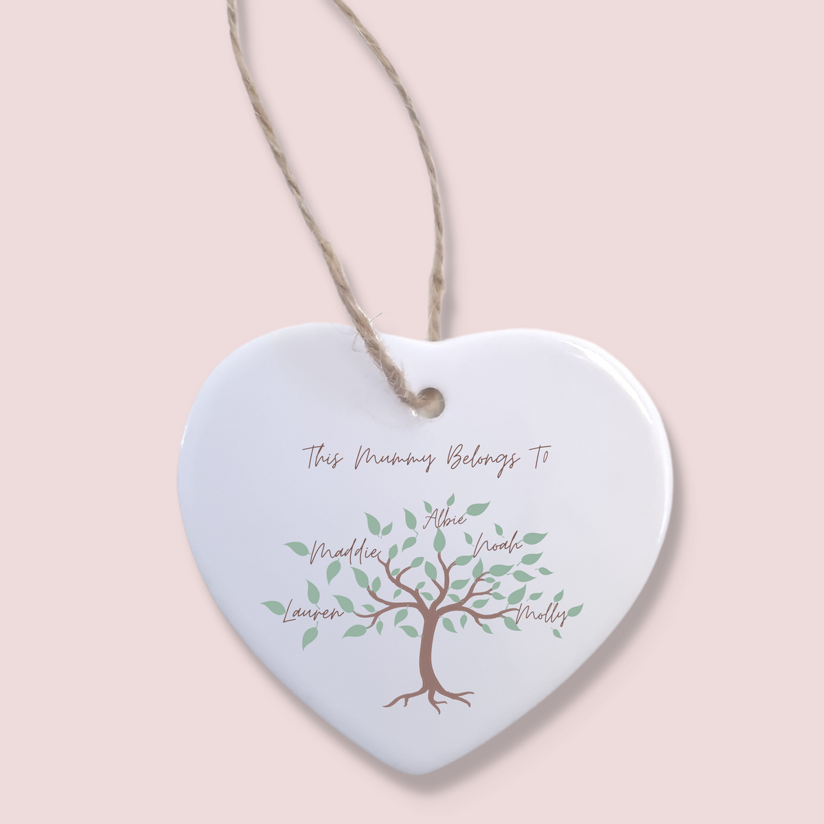 Personalised Ceramic Family Tree Decoration – The Customise Company