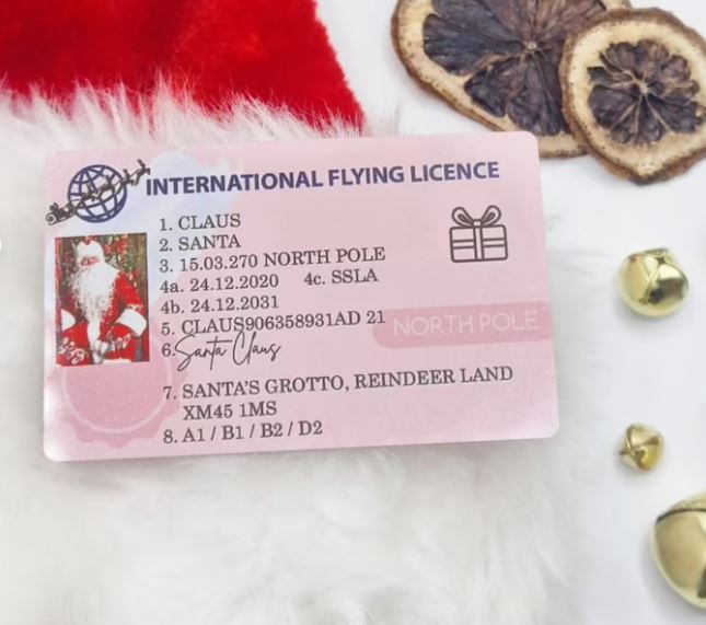 Santa Driving License – The Customise Company